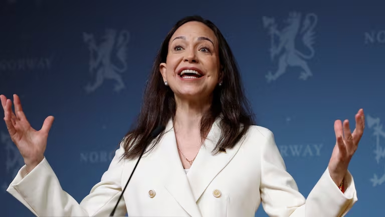 María Corina Machado entrega medalla Nobel a Trump por apoyo a ...