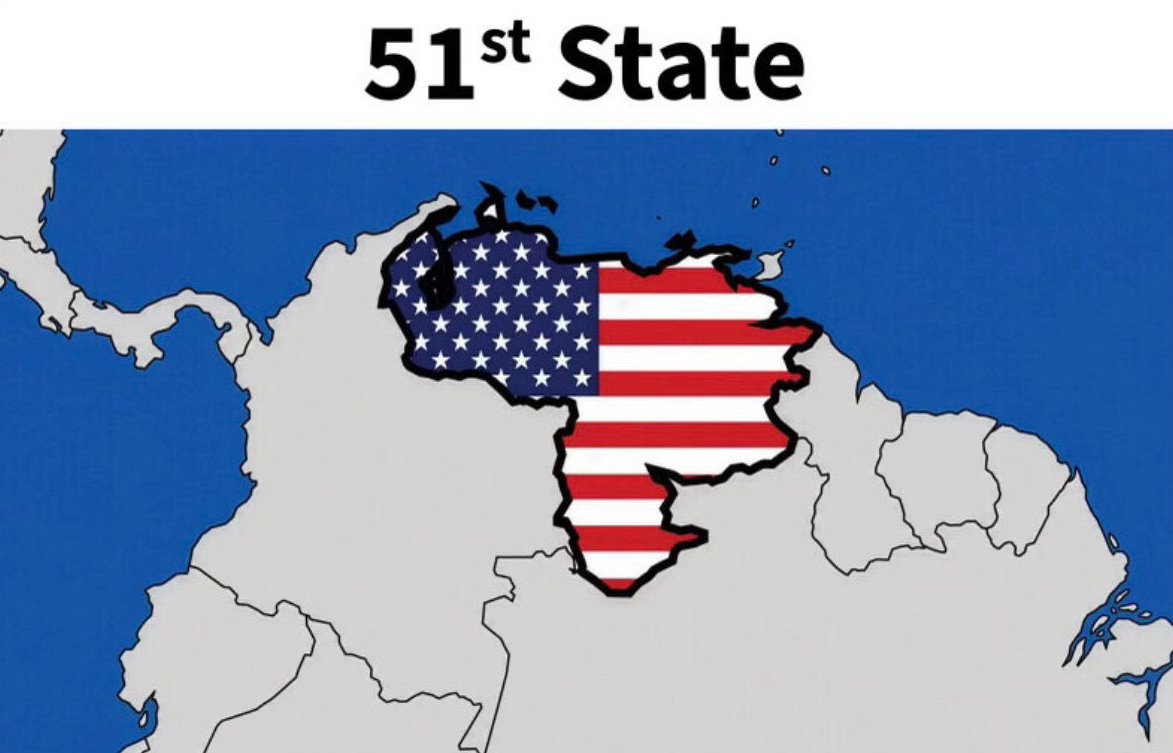 Trump publica imagen del mapa de Venezuela pintado con bandera de EE ...
