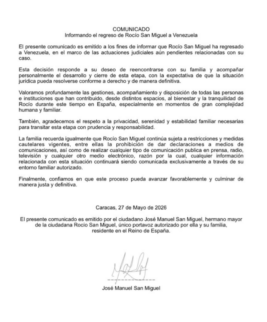 Rocío San Miguel volvió a Venezuela para solicitar el cierre de la ...